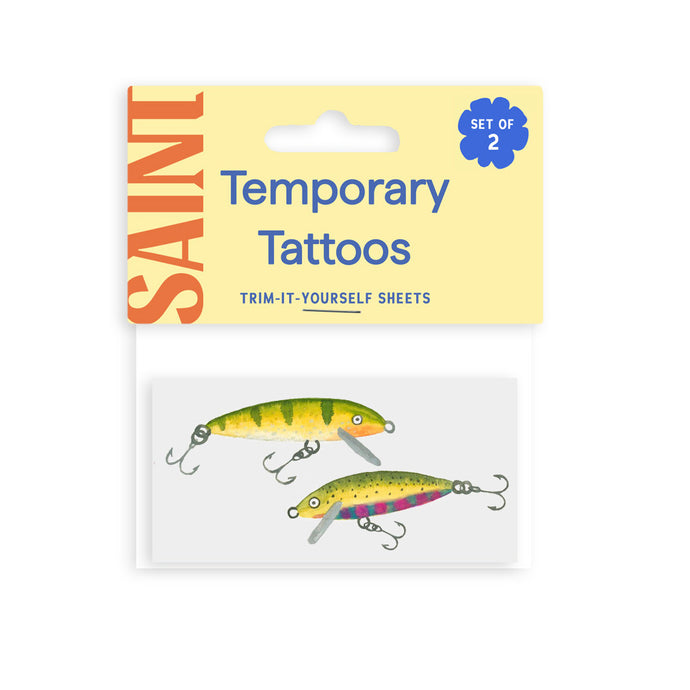 Fishing Lures Temporary Tattoos – Saint Tattoos