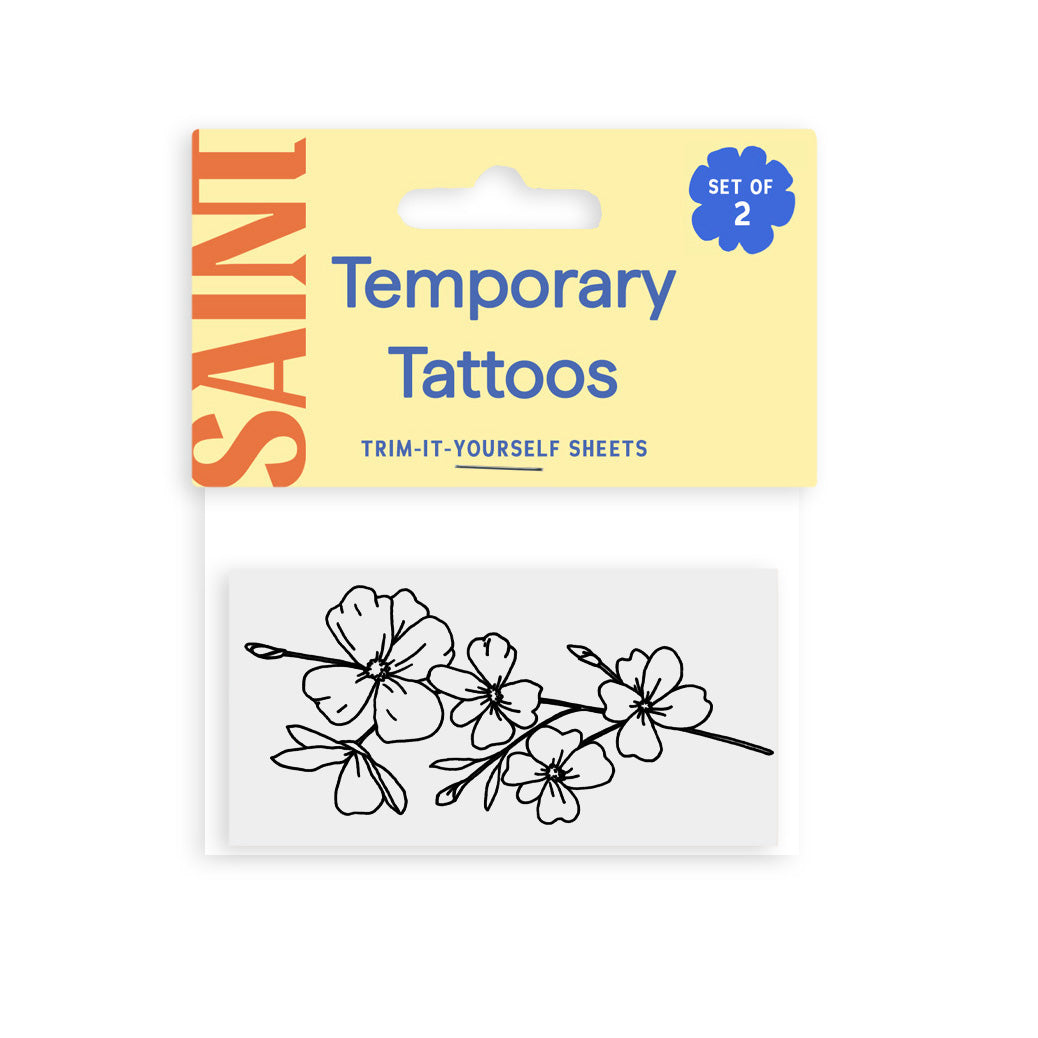 March - Cherry Blossom Temporary Tattoos – Saint Tattoos