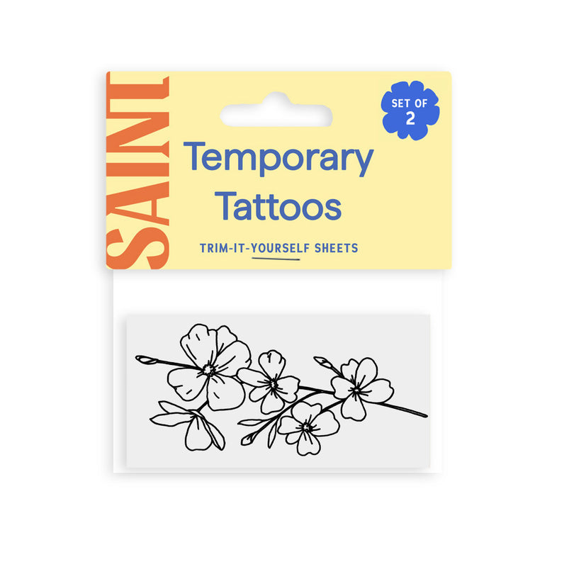 March - Cherry Blossom Temporary Tattoos – Saint Tattoos